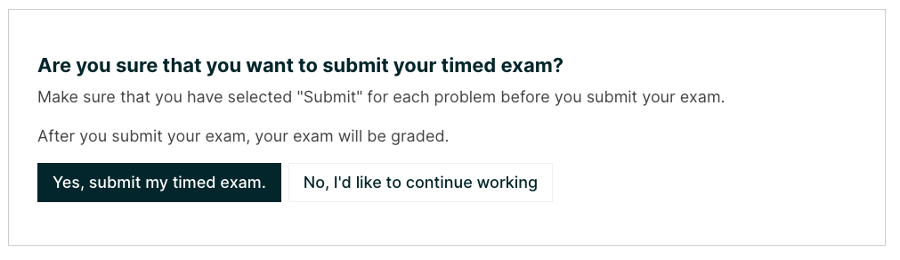 How do I take a timed exam?