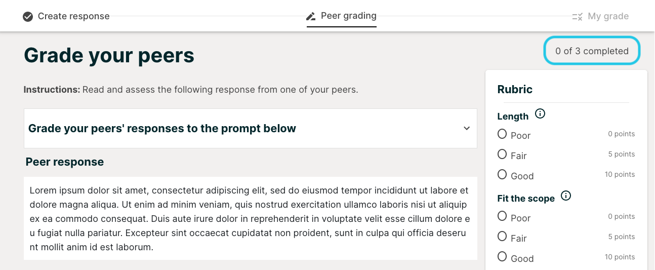 Assess peer responses – edX Help Center