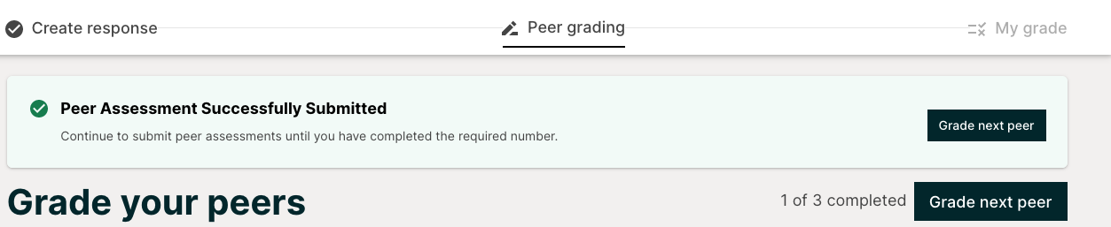 Assess peer responses