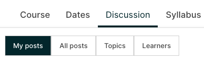 How can I find my own discussion posts?